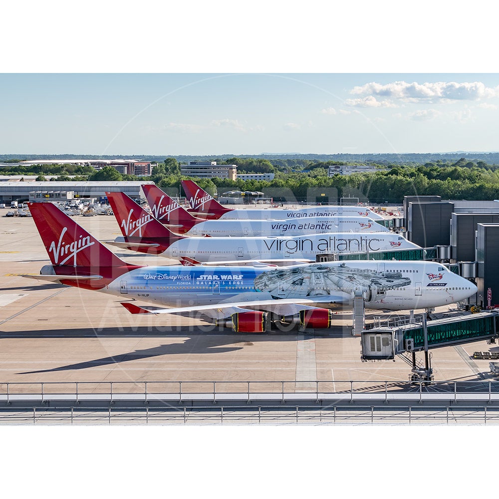 Virgin Atlantic Boeing 747 Line Up | Manchester Aviation